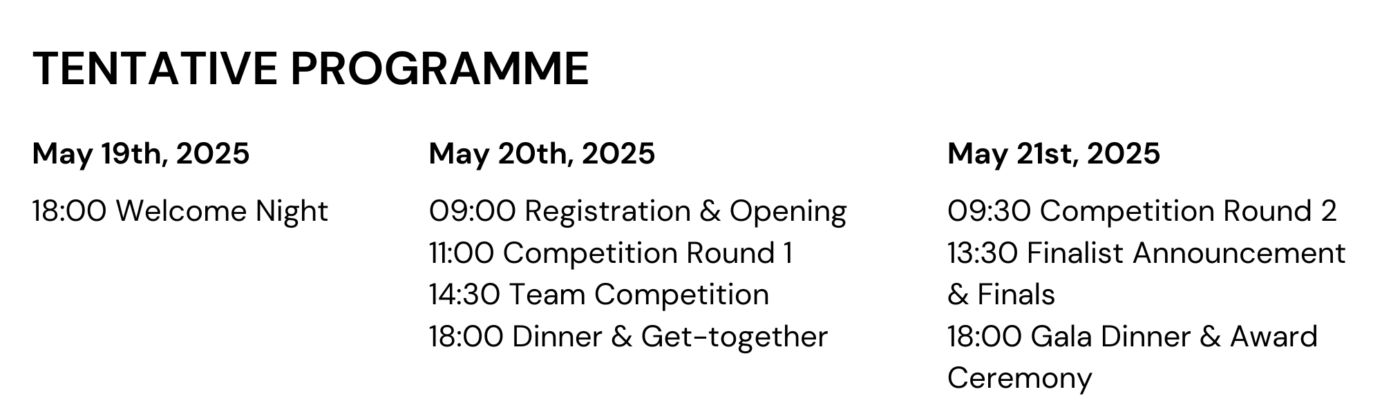 Programme - European Sales Competition